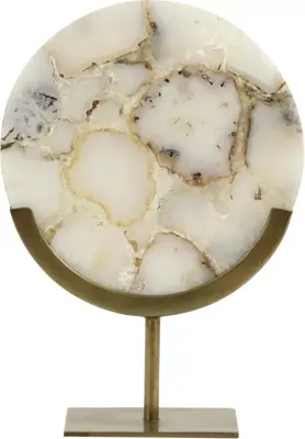 Light & Living ornament steen ornament op voet 25x10x35 cm gouya wit ...